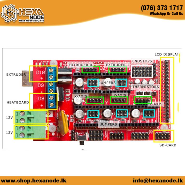 RAMPS 1.4 Controller For Reprap Mendelprusa 3D Printer – Hexa