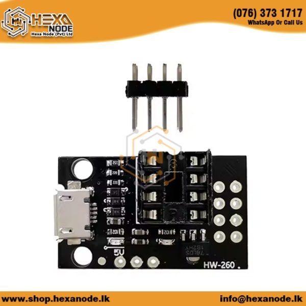 Mini Attiny85 Micro USB Development Programmer Board With DIP8 Socket ...