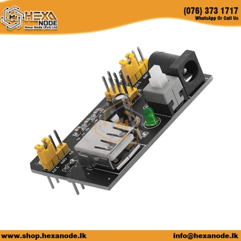 MB107 5V/3.3V Mini USB Breadboard Power Module with Switches – Hexa